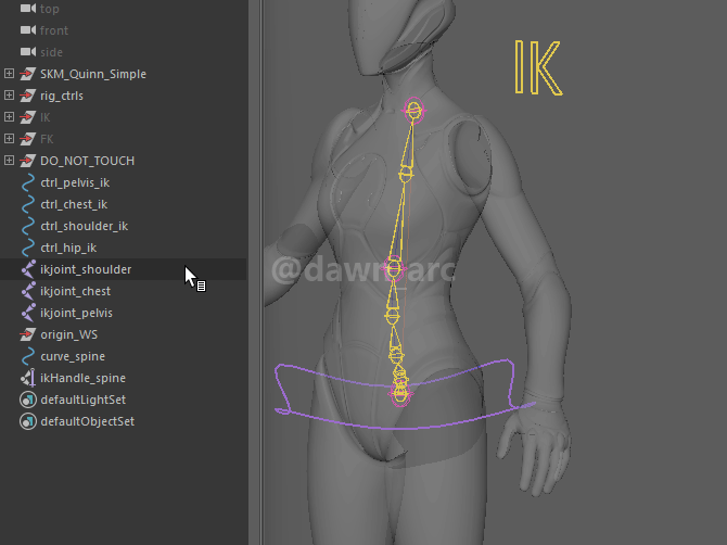 [Maya]Rigging 10 - Spine IK